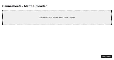 Csv Uploader Cannasheets Codesandbox