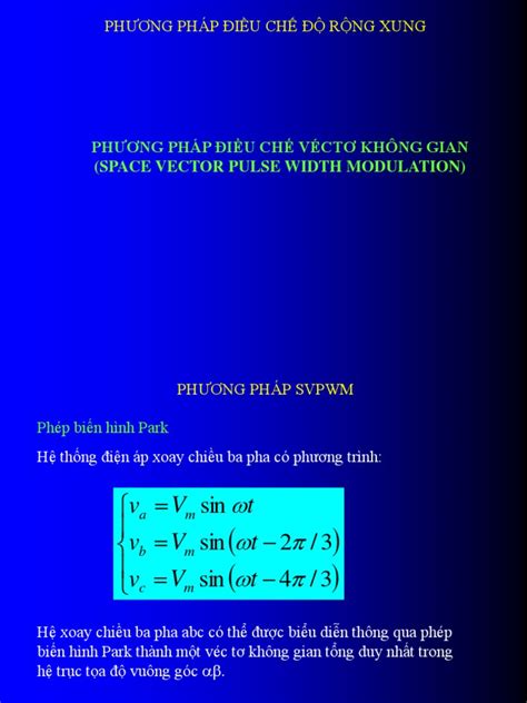 Space Vector Modulation Pdf