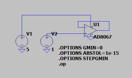 Operational Amplifier Input Bias Incorrrect In Stock LTspice Model Electrical Engineering