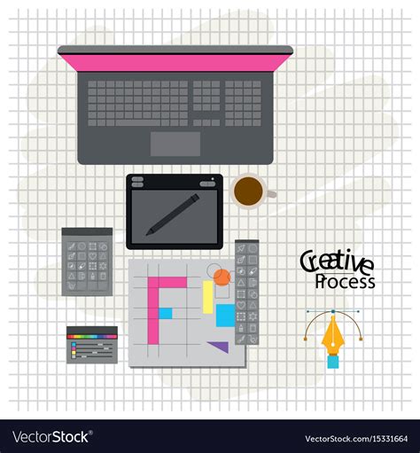Grid Background With Design Environment Color Vector Image