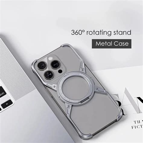 Iphone 16 Pro Max Metal Alloy X Shape Bumper Case With Magsafe And Rotat Casesily