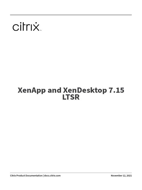 Xenapp And Xendesktop 7 15 Ltsr Pdf Citrix Systems Windows Registry