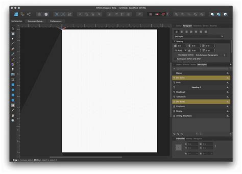Download Affinity Designer Beta Interface