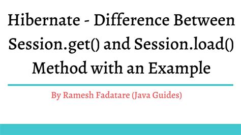 hibernate get vs load explained with examples youtube
