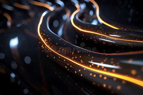Electric Energy Surge Abstract Waves Of Power Stock Illustration
