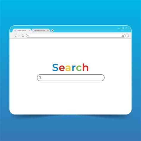 Browser Element With Search Engine Interface Bar Template Vector 5737853 Vector Art At Vecteezy