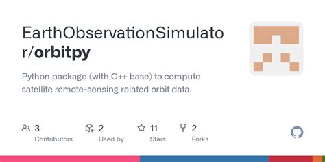 Github Earthobservationsimulatororbitpy Python Package With C Base To Compute Satellite