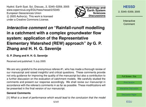 Pdf Rainfall Runoff Modelling In A Catchment With A Complex Groundwater Flow System