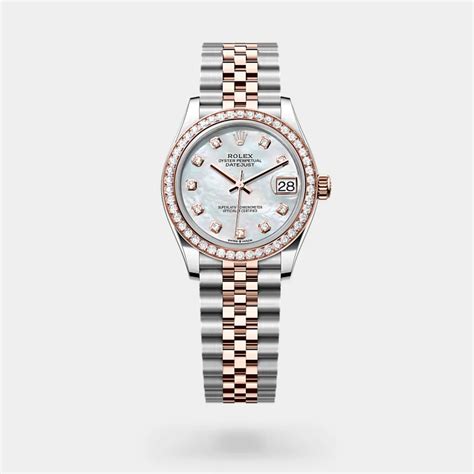 Lady Date Just Everose Gold And Silver Ladies Rolex Watch