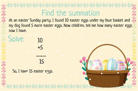 Easter Math Word Problems 5 Free Worksheets