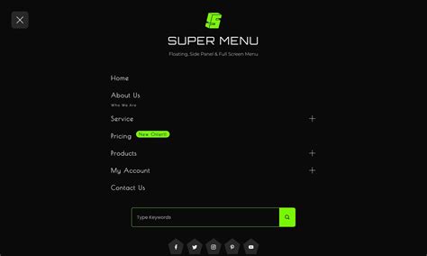 Super Floating And Fly Menu Sticky Side One Page Navigator Off