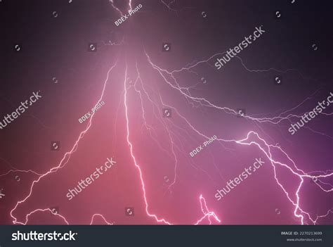 Colour Thunderstorm Light Sky Texture Background Stock Illustration