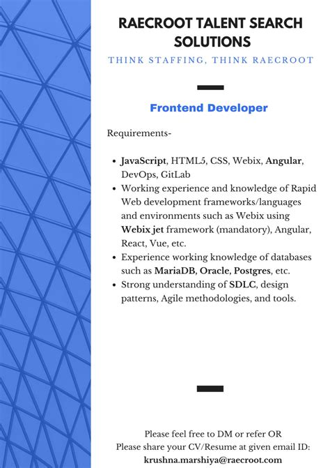 Krushna Marshiya On Linkedin Hiring Frontenddeveloper Java Javascriptdeveloper Javascripts