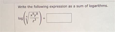 Solved Write The Following Expression As A Sum Of Chegg Com