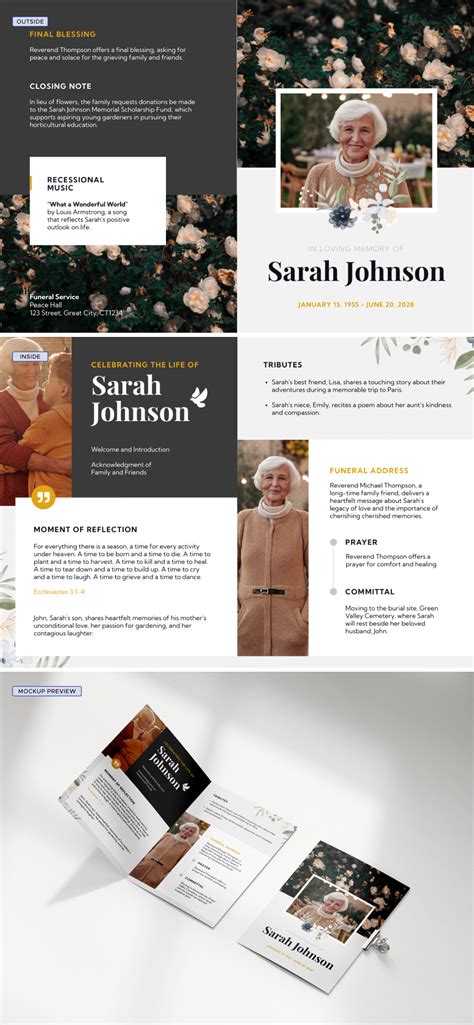 Funeral Service Program Piktochart