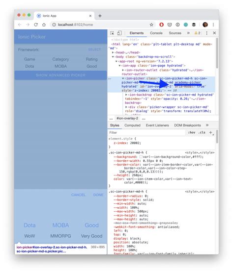 Ionic Picker Custom Class Ionic Academy Learn Ionicionic Academy