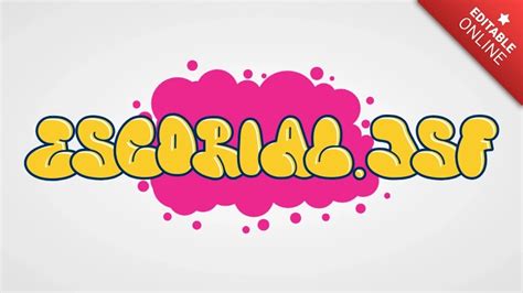 Escorialjsf Graffiti Bubble Style Font Text Effect Generator