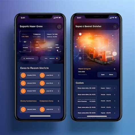 Premium Ai Image Mobile App Layout Design Of Electronics Delivery With Sleek And High Tech
