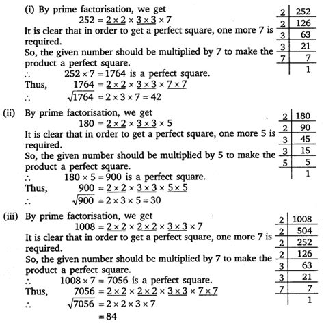 Ncert Solutions For Class 8 Maths Chapter 6 Squares And Square Roots Ex 6 3