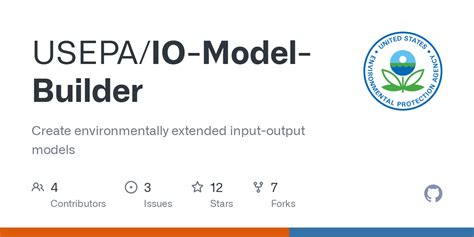 github usepa io model builder create environmentally extended input
