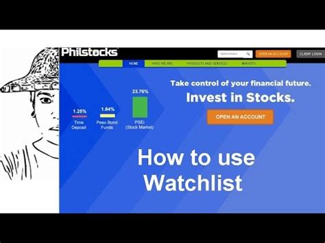 How To Use Watchlist Philstocks Tutorial Ep3 YouTube