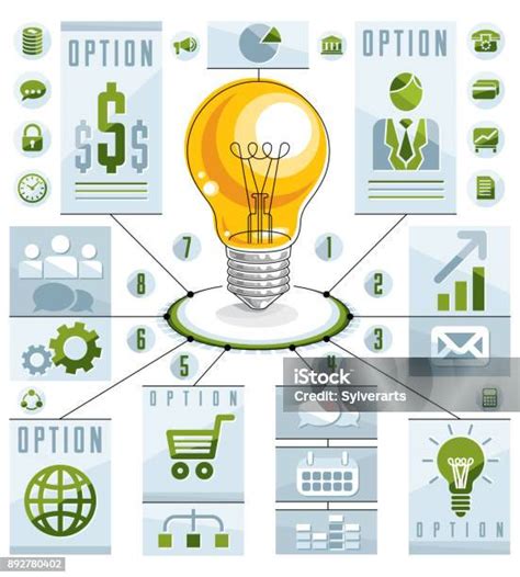크리에이 티브 인포 그래픽 요소 밝은 아이디어 전구 벡터 일러스트 레이 션 0명에 대한 스톡 벡터 아트 및 기타 이미지 0명 개념 경제 Istock