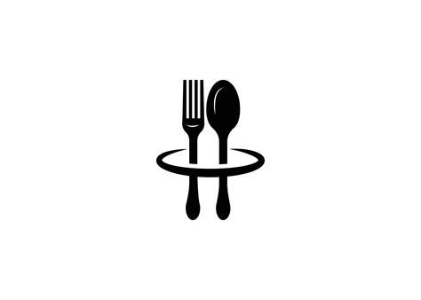 Minimal Fork And Spoon Vector Logo Design Template 36354780 Vector Art