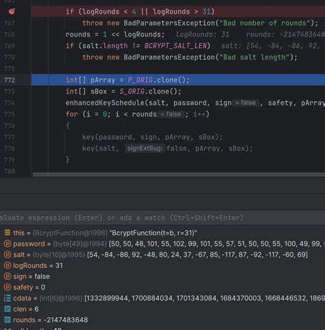 Bad Shift In Bcrypt Cryptraw Issue Password J Password J Github