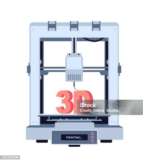 3d 프린터 기계 평면 스타일 일러스트 인쇄 3d 흰색 배경에 고립 3차원 인쇄에 대한 스톡 벡터 아트 및 기타 이미지 3차원 인쇄 벡터 3d 프린팅 필라멘트