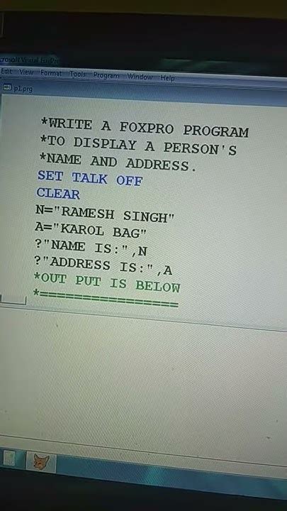 foxpro program youtube