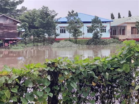 ညောင်လေးပင်မြို့နယ်၌ ရေကြီး‌ရေလျှံမှုဖြစ်၍ အခြေခံပညာကျောင်းနှစ်ကျောင်း