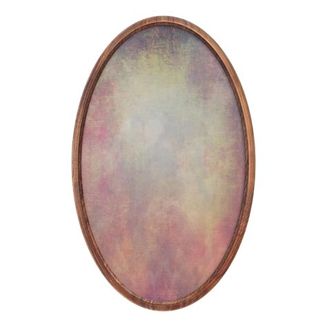 Premium Photo Wooden Frame Empty Brown Oval Frame With Abstract Fill