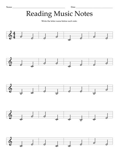 Reading Music Notes Beginner Piano Note Reading Worksheets Note Reading Practice For
