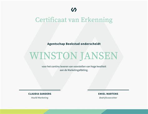 Gratis Professioneel Certificaat Met Voorbeelden Canva