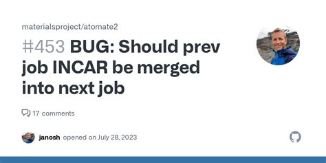 Bug Should Prev Job Incar Be Merged Into Next Job · Issue 453