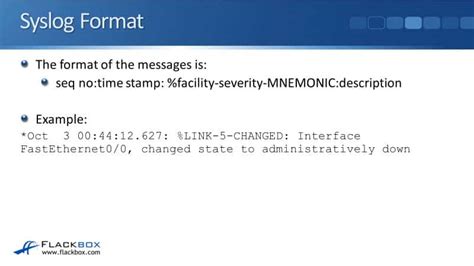 Cisco Syslog Tutorial Flackbox