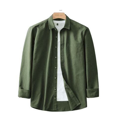 Jual Kemeja Panjang Pria Polos Casual Bahan Katun Cigaret Shopee