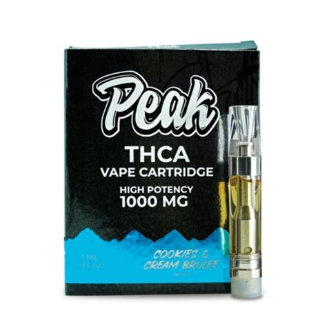 Peak Thca 1g Vape Cartridge Potent Hits 1799