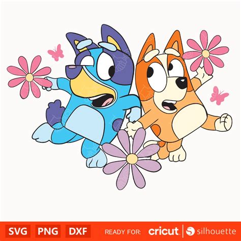 Bluey Flower Bluey Cartoon Svg Bluey And Bingo Svg Cricut Inspire