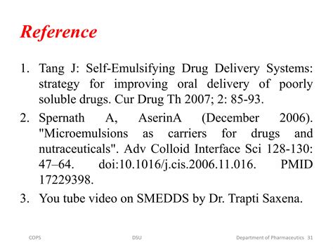 Self Micro Emulsifying Drug Delivery System Pptx