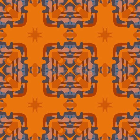 Seamless Oriental Pattern Based On Self Made Acrylic Art Works Stock Vector Illustration Of