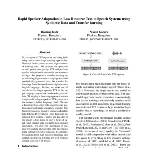 Rapid Speaker Adaptation In Low Resource Text To Speech Systems Using Synthetic Data And