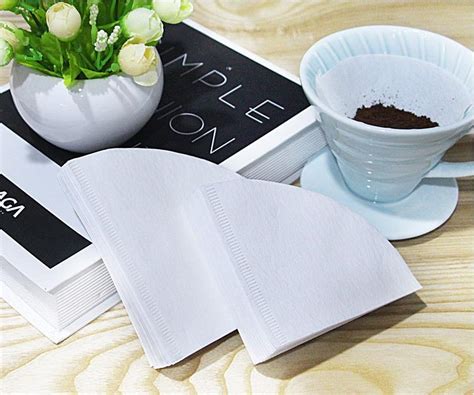 V 모양 커피 필터 종이 콘 1 2 2 4 컵 V60 Dripper 커피 필터 컵 에스프레소 커피 드립 도구 종이 필터 제조