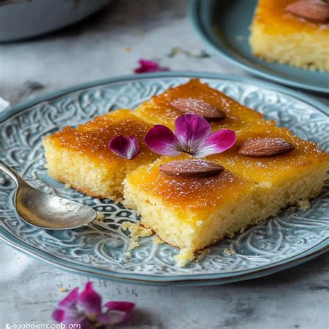 Easy Basbousa Recipe Authentic Middle Eastern Semolina Cake Ciera