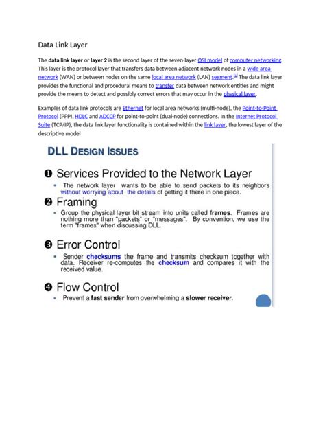 Data Link Layer Services And Error Detection And Correction Pdf