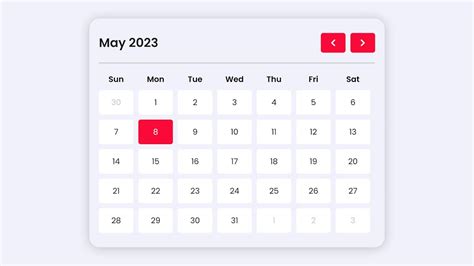 Create A Dynamic Calendar In Html Css Javascript Calendar With Javascript Youtube
