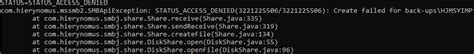 status access denied 3221225506 3221225506 on isilon server · issue