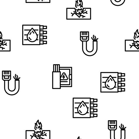 Cable Wire Electrical System Vector Seamless Pattern 17314368 Vector