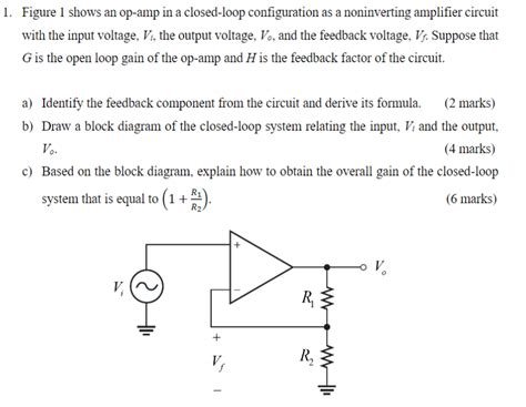Solved 1 Figure 1 Shows An Op Amp In A Closed Loop
