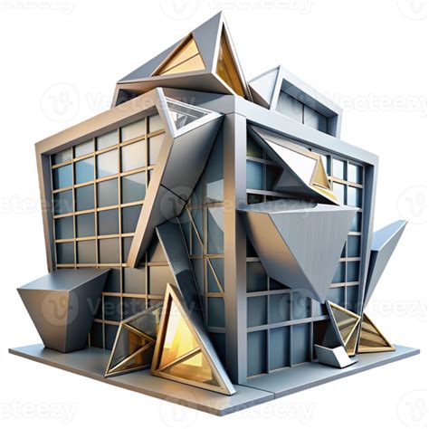 Extraordinary Contemporary Deconstructivist Office Building Fragmented Forms Sharp Angles